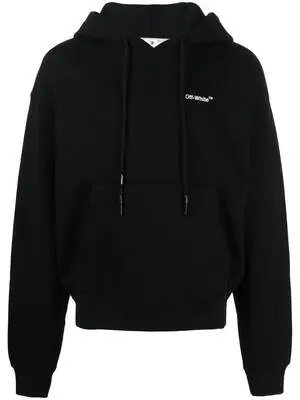 Off-White Caravaggio Crowning Over-print Hoodie - Black