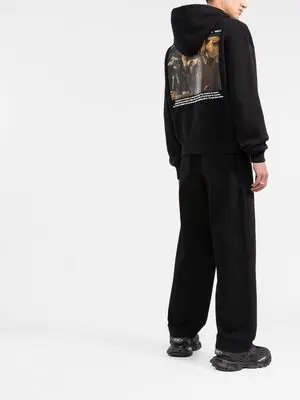 Off-White Caravaggio Crowning Over-print Hoodie - Black