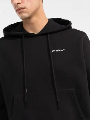 Off-White Caravaggio Crowning Over-print Hoodie - Black
