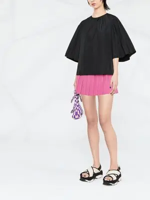Red Valentino Pleated Mini Shorts