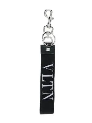 Valentino Garavani Vltn Logo Keyring - Black