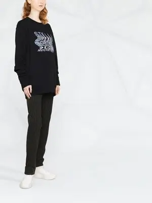 Stella McCartney Warped-logo Oversized Sweatshirt