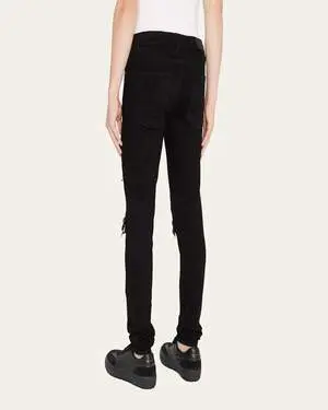 Amiri Mx1 Destroyed Skinny Jeans - Black