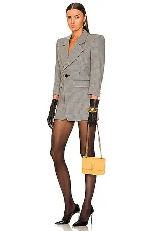 Saint Laurent Mini Jamie Lock Jersey Bag In Yellow