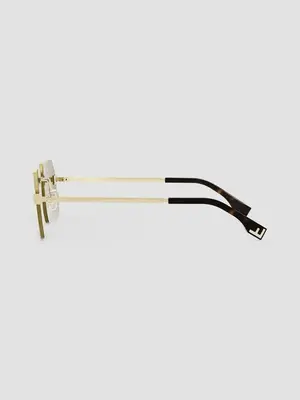 Fendi Ff Logo Print 59mm Square Sunglasses