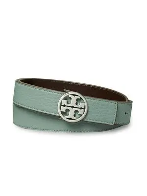 Tory Burch Miller Reversible Leather Belt Arctic