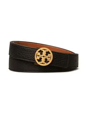 Tory Burch Miller Reversible Leather Belt Black
