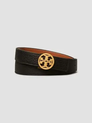 Tory Burch Miller Reversible Leather Belt - Black