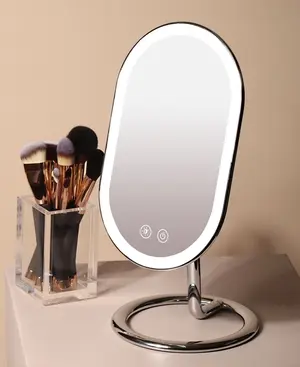 FANCII Vera Rechargeable Vanity Mirror With 3 Led Light Settings - Silver