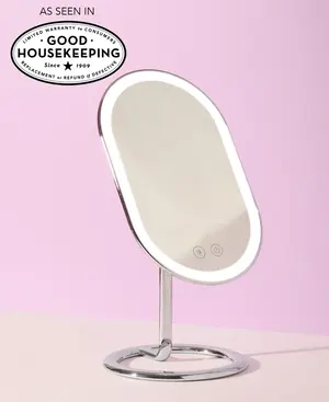 FANCII Vera Rechargeable Vanity Mirror With 3 Led Light Settings - Silver