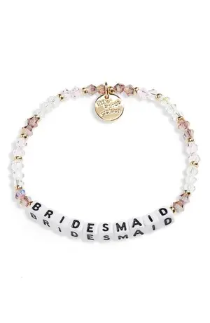 LITTLE WORDS PROJECT Bridesmaid Beaded Stretch Bracelet - White Multi