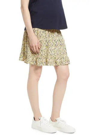 ANGEL MATERNITY Floral Maternity Skirt - Green Flora