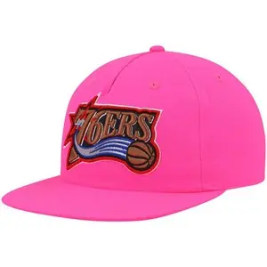 Mitchell & Ness Philadelphia 76ers Hardwood Classics Neon Snapback Hat