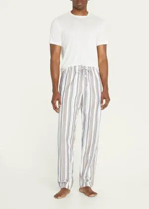 Hanro Night & Day Woven Lounge Pants Sun Faded Stripe