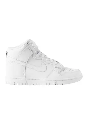 Nike Dunk High Embellished Leather Sneakers - White