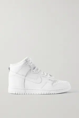 Nike Dunk High Embellished Leather Sneakers - White