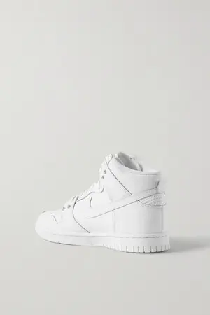 Nike Dunk High Embellished Leather Sneakers - White