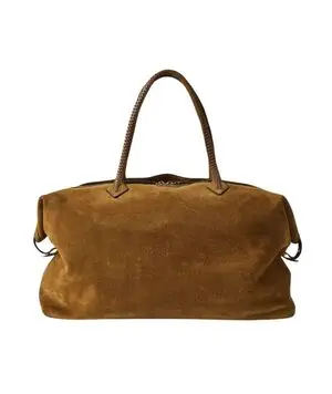 METIER Weekend Xl Leather-trimmed Suede Tote - Brown