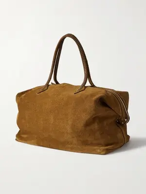 METIER Weekend Xl Leather-trimmed Suede Tote - Brown