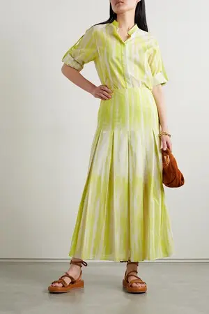 Akris Striped Cotton-voile Tunic