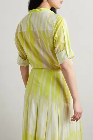 Akris Striped Cotton-voile Tunic