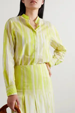 Akris Striped Cotton-voile Tunic