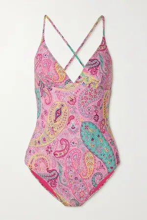Etro Paisley-Print Swimsuit Pink