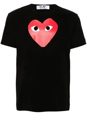 Play Comme Des Garcon Peeping Heart T-shirt - Black
