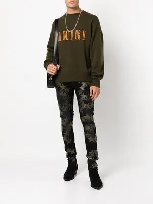 Amiri Star-patch Detail Skinny Jeans - Black