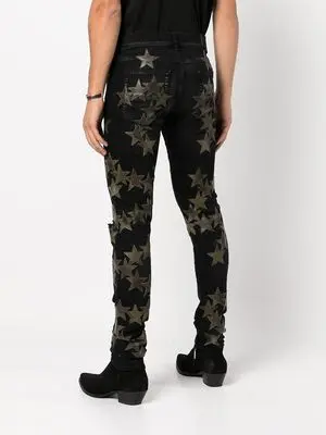Amiri Star-patch Detail Skinny Jeans - Black