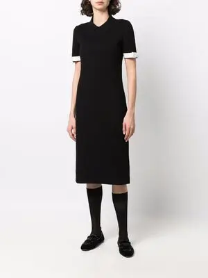 Thom Browne Bow-detail Knitted Polo Dress