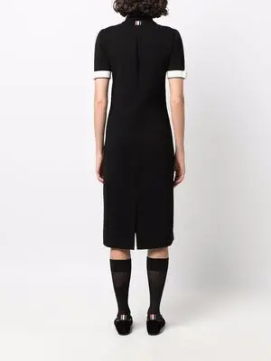 Thom Browne Bow-detail Knitted Polo Dress