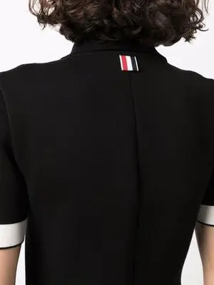 Thom Browne Bow-detail Knitted Polo Dress