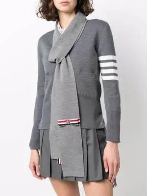 Thom Browne Rwb Bow-embellished Scarf