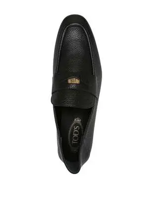 TOD'S Logo-plaque Leather Loafers