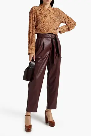 Simkhai Abbie Printed Crepe Shirt
