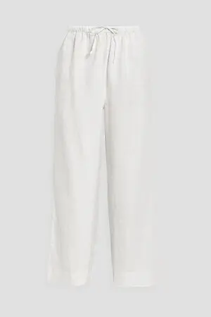 Onia Linen Wide-leg Pants - White