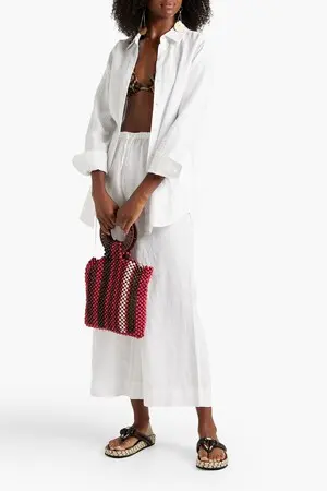 Onia Linen Wide-leg Pants - White