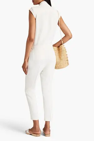 Ba&sh Treena Wrap-effect Cropped Woven Jumpsuit