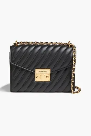 Michael Kors Rose Quilted Shoulder Bag - Black