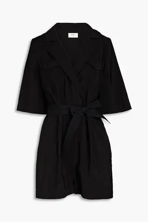 Ba&sh Calia Wrap-effect Pleated Playsuit
