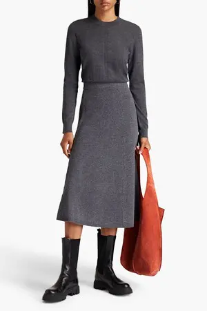 JOSEPH Mélange Cashmereblend Sweater - Dark Gray
