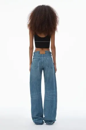 Alexander Wang Logo Elastic Bra In Ribbed Jersey