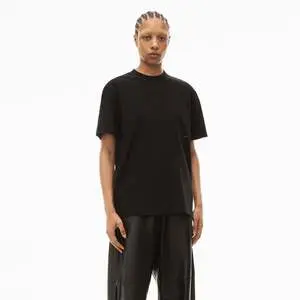 Alexander Wang Pocket Tee In High Twist Jersey - Black