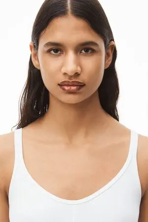 Alexander Wang Logo Elastic Bra In Ribbed Jersey