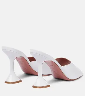 Amina Muaddi Lupita Leather Sandals - White