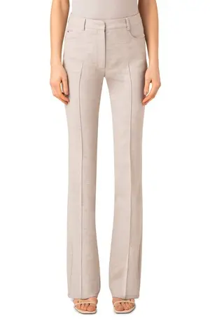 Akris Faye Pintucked Bootcut Stretch Crepe Pants