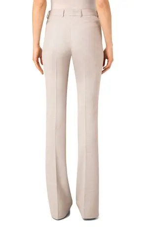 Akris Faye Pintucked Bootcut Stretch Crepe Pants