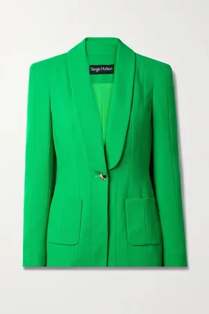 SERGIO HUDSON Stretch-wool Crepe Blazer - Green