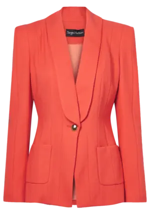 SERGIO HUDSON Stretch-wool Crepe Blazer - Orange